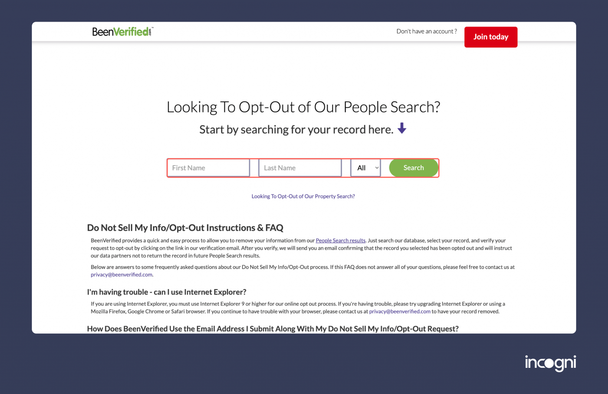 BeenVerified Opt Out & Remove Your Info [2025] | Incogni