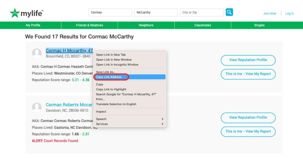 MyLife.com Opt-Out & Remove Your Info [2025] | Incogni